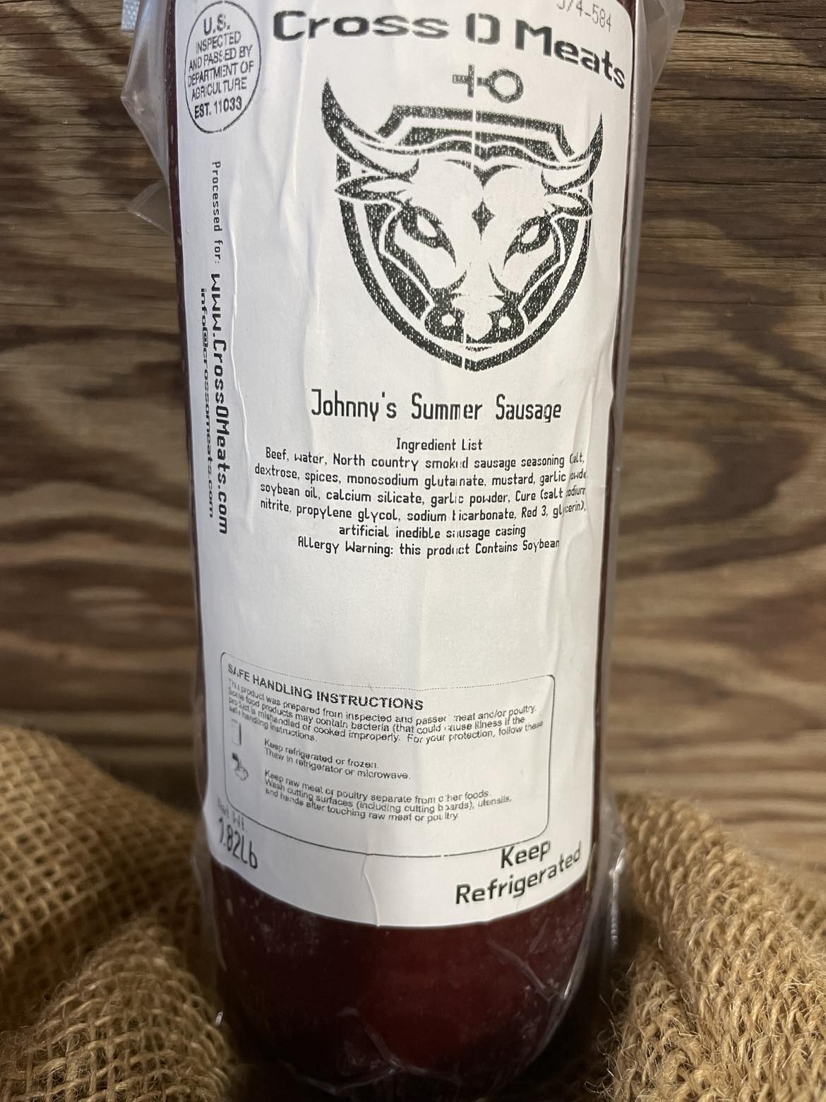 Johnny's Summer Sausage – Cross O Meats